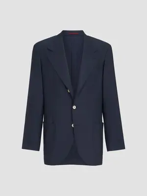 Brunello Cucinelli Cashmere Batavia Deconstructed Blazer With Patch Pockets