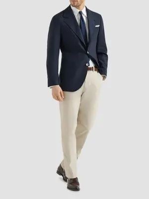Brunello Cucinelli Cashmere Batavia Deconstructed Blazer With Patch Pockets