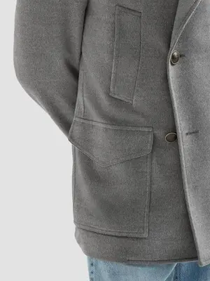 Brunello Cucinelli Virgin Wool Cloth Four-pocket Peacoat