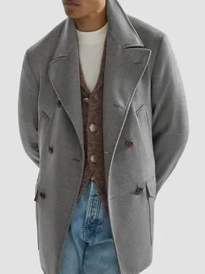 Brunello Cucinelli Virgin Wool Cloth Four-pocket Peacoat