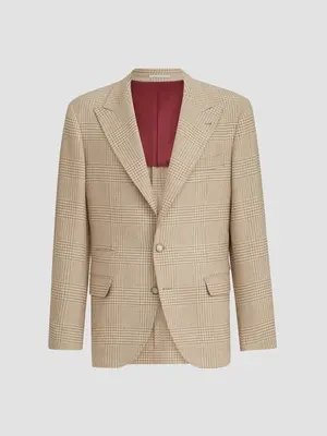 Brunello Cucinelli Comfort Wool And Cashmere Flannel Deconstructed Blazer - Camel