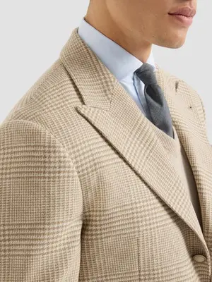 Brunello Cucinelli Comfort Wool And Cashmere Flannel Deconstructed Blazer