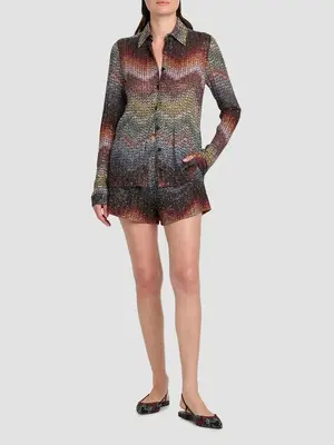 Missoni Meander-chevron Wefted-loom Button-front Shirt