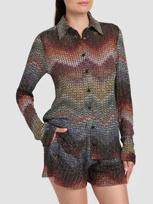 Missoni Meander-chevron Wefted-loom Button-front Shirt