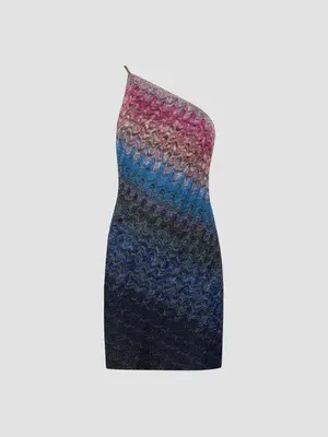Missoni Dyed Woven One-shoulder Mini Dress