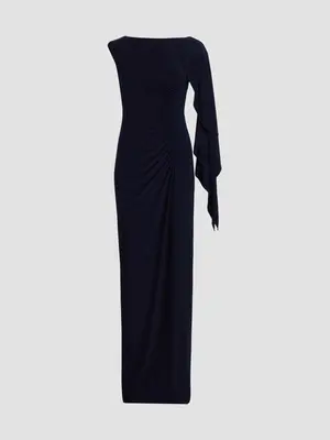 Amsale Draped One-sleeve Gown
