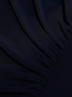 Amsale Draped One-sleeve Gown
