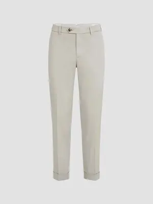 Brunello Cucinelli Gart Dyed Italian Fit Trousers - Khaki
