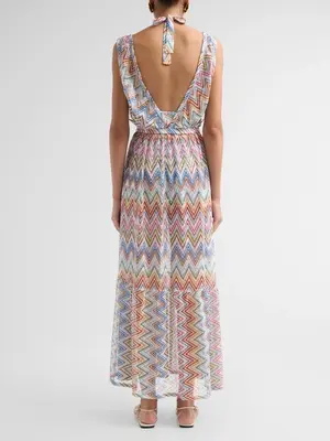 Missoni Zigzag V-neck Maxi Dress
