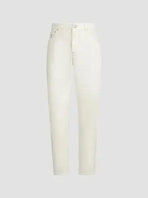 Brunello Cucinelli Gart-dyed Comfort Denim Five-pocket Jeans - White