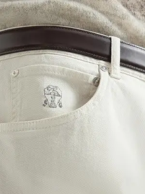 Brunello Cucinelli Gart-dyed Comfort Denim Five-pocket Jeans