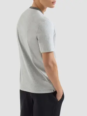 Brunello Cucinelli Cotton Jersey Crew-neck T-shirt With Print - Grey