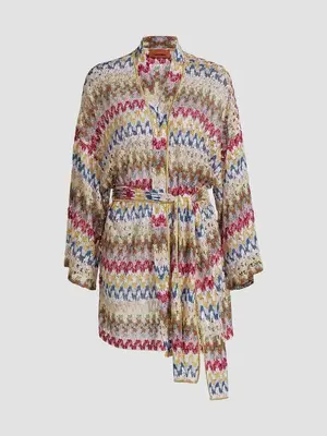 Missoni Raschel Lace Cover-up Shirtdress - Multi White Base