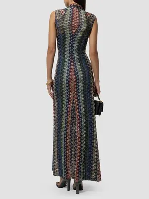 Missoni Twist-front Chevron Knit Maxi Dress