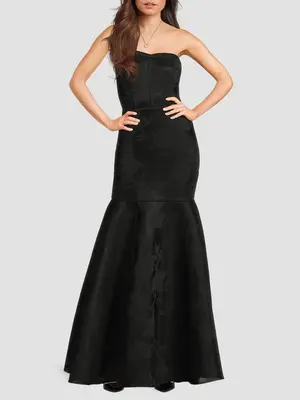 Black Halo Kristy Jacquard Strapless Trumpet Gown