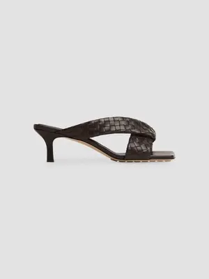 Bottega Veneta Riva 50mm Leather Kitten-heel Sandals Fondant