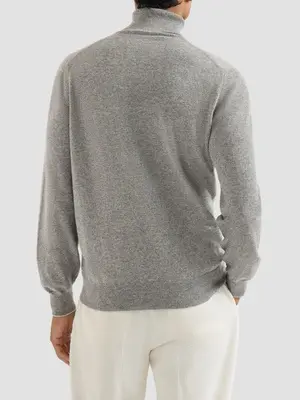 Brunello Cucinelli Cashmere Turtleneck Sweater - Grey