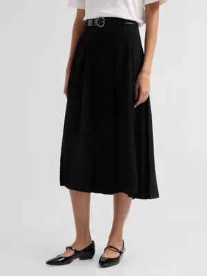 Cinq À Sept Rylee Belted A-line Midi Skirt