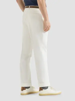 Brunello Cucinelli Gart Dyed Trousers In Twisted Cotton Gabardine