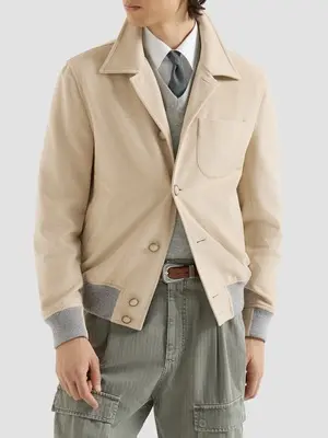 Brunello Cucinelli Lightweight Virgin Wool Cloth Outerwear Jacket