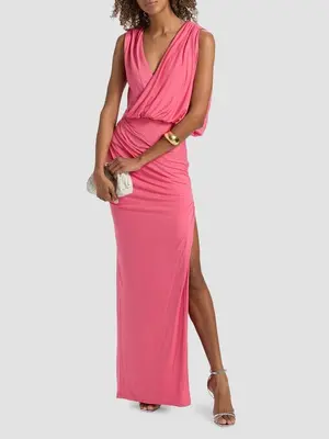 Black Halo Norissa Draped Maxi Dress