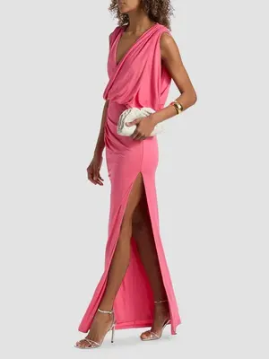 Black Halo Norissa Draped Maxi Dress