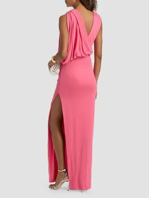 Black Halo Norissa Draped Maxi Dress