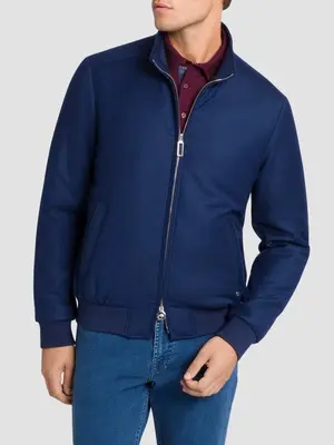 Stefano Ricci Vicuña And Silk Blend Blouson Jacket