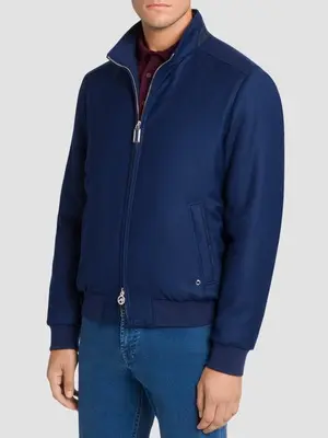 Stefano Ricci Vicuña And Silk Blend Blouson Jacket