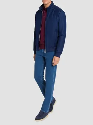 Stefano Ricci Vicuña And Silk Blend Blouson Jacket