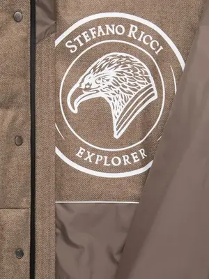 Stefano Ricci Virgin Wool And Cashmere Hooded Down Jacket
