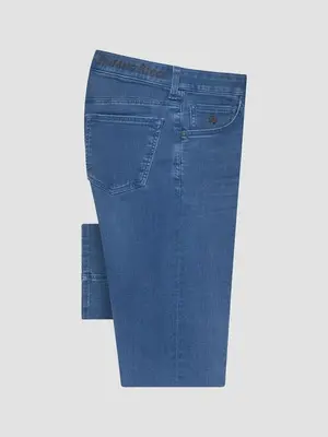 Stefano Ricci Cotton Blend Tapered Jeans - Blue