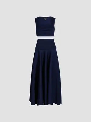 Black Halo Pamina Two-piece Midi-dress Set