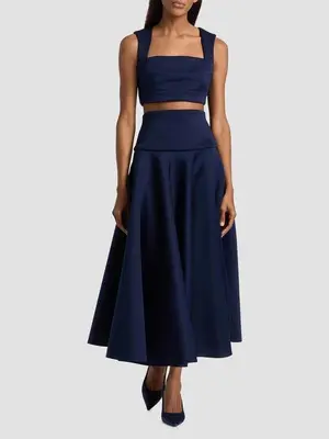 Black Halo Pamina Two-piece Midi-dress Set