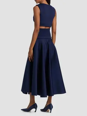 Black Halo Pamina Two-piece Midi-dress Set