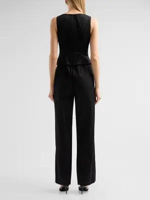 Black Halo Matias Vest Jumpsuit