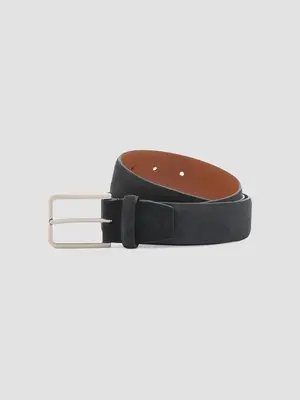 Santoni Leather 35mm Adjustable Belt - Grey