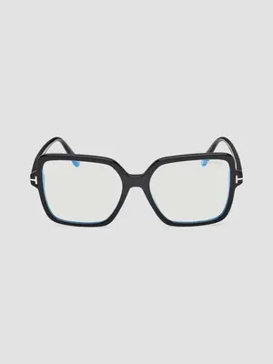 TOM FORD 56mm Square Blue Block Eyeglasses