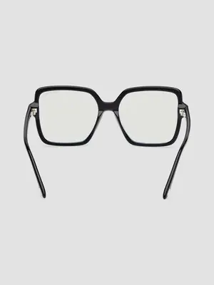 TOM FORD 56mm Square Blue Block Eyeglasses
