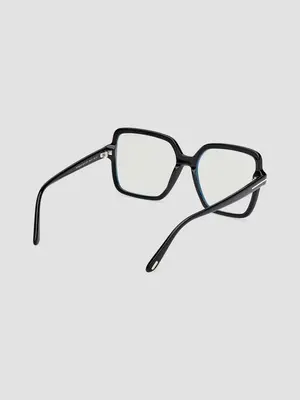 TOM FORD 56mm Square Blue Block Eyeglasses