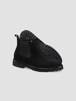Stefano Ricci Suede Chelsea Boots - Black