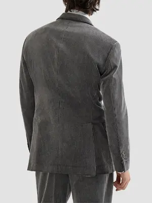Brunello Cucinelli Frosted Cotton Corduroy One-and-a-half Breasted Tailor Blazer