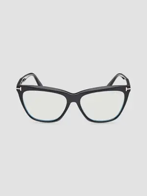 TOM FORD 56mm Blue Block Eyeglasses