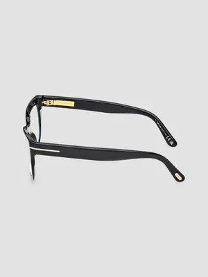 TOM FORD 53mm Oval Blue Block Eyeglasses