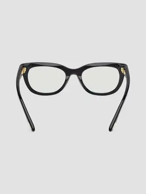 TOM FORD 53mm Oval Blue Block Eyeglasses
