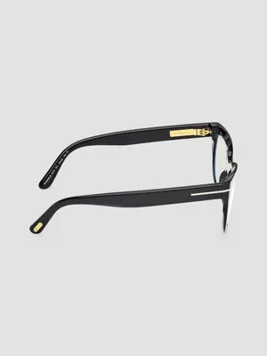 TOM FORD 53mm Oval Blue Block Eyeglasses