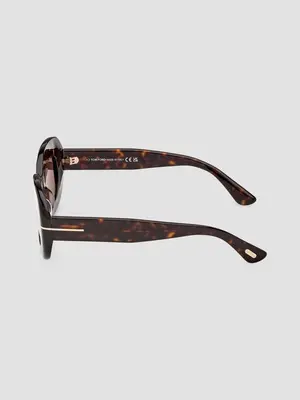 TOM FORD Islay 50mm Oval Sunglasses - Brown