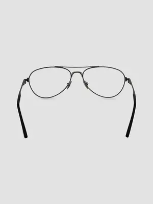 TOM FORD 56mm Blue Block Aviator Glasses