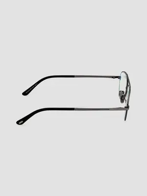 TOM FORD 56mm Blue Block Aviator Glasses - Grey
