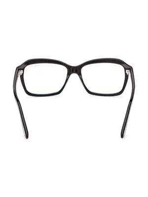 TOM FORD 54mm Blue Block Rectangular Sunglasses - Black